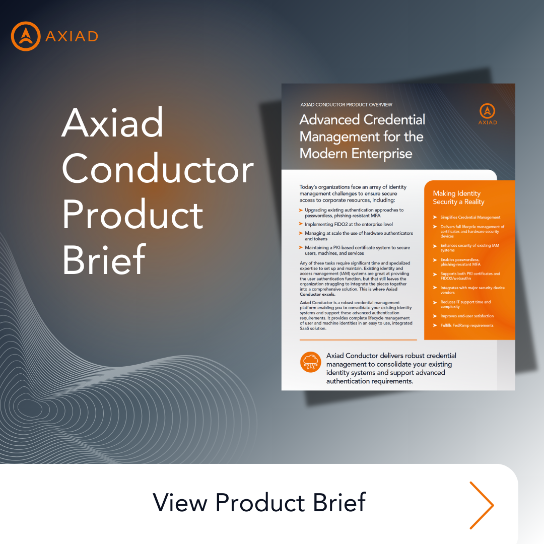 Axiad Conductor Product Brief